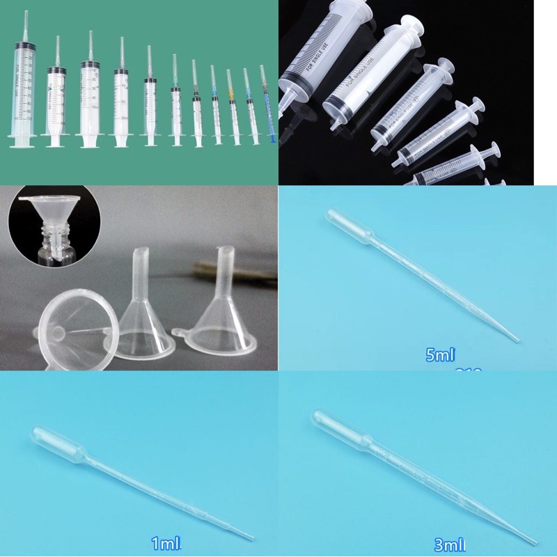 Disposable Syringe Disposable Dropper Mini Funnel 1ml /3ml /5ml /10ml ...