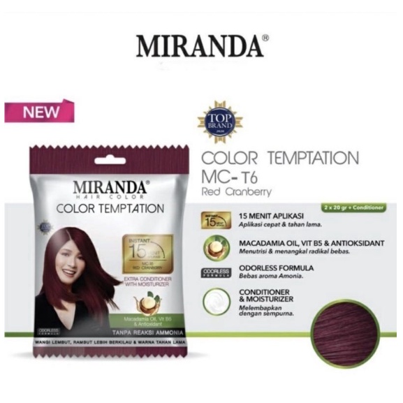 MIRANDA COLOUR TEMPTATION 20ml - WARNA RAMBUT EXPRESS/ BAU WANGI ...