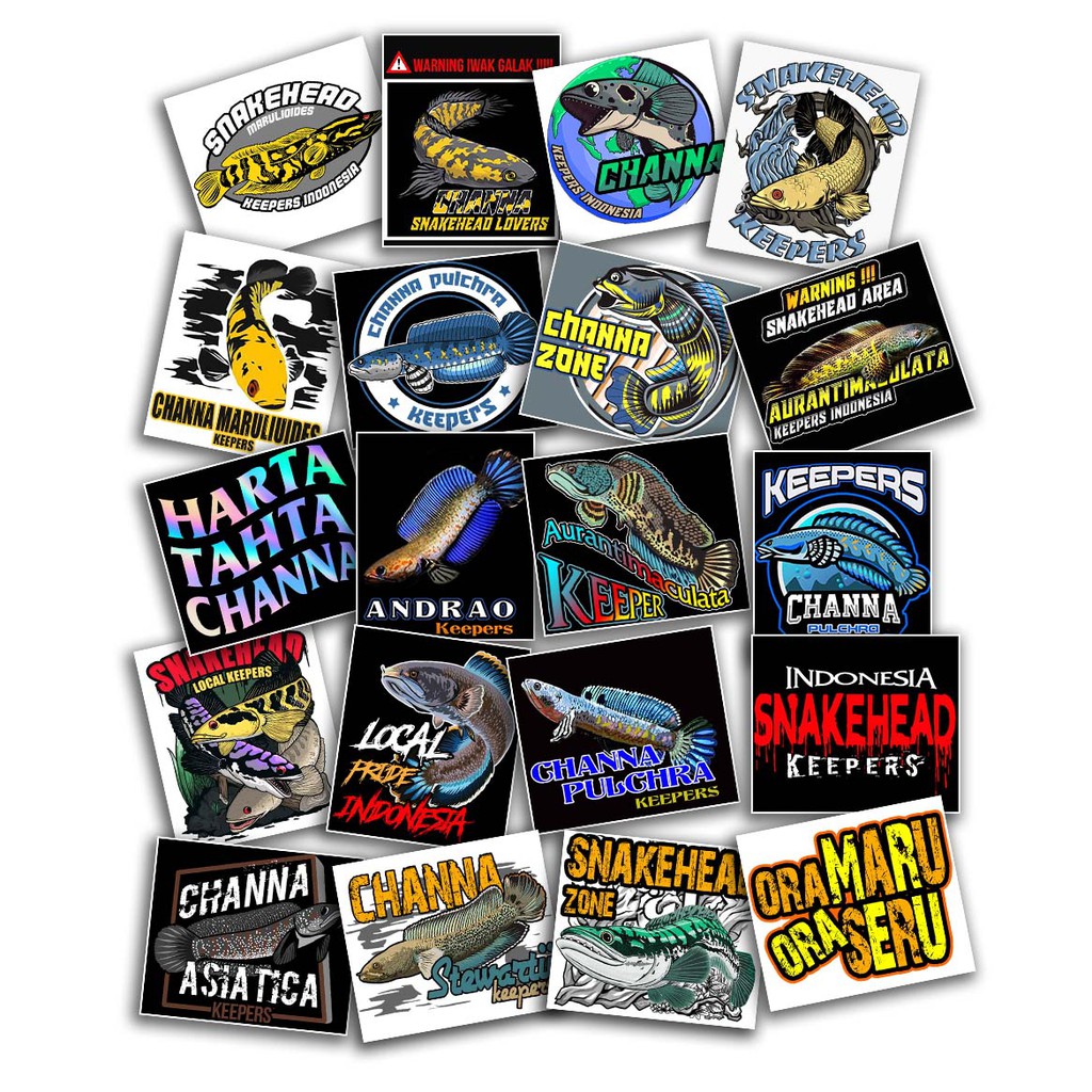 Snakehead fierce channa iwak sticker | Shopee Malaysia