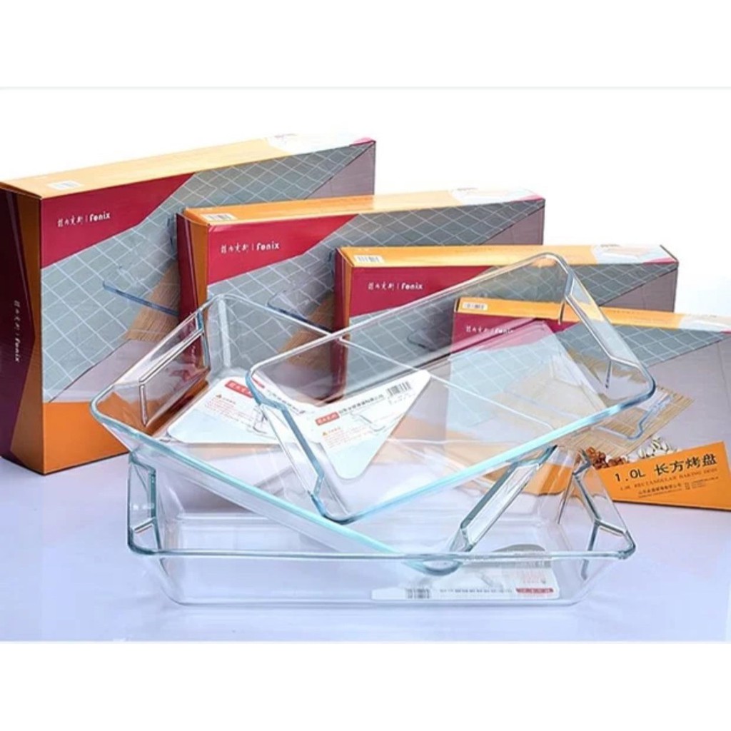 RECTANGLE GLASS CASSEROLE 1.0L / 1.6L / 2.5L / 3.6L | Shopee Malaysia