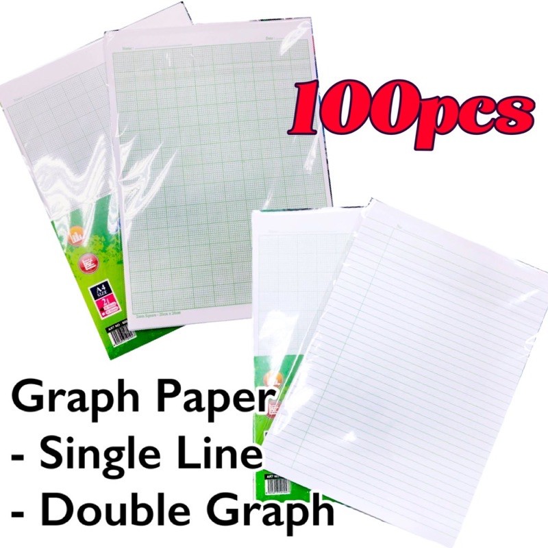 AKINA SAVE 100’s 30’s JH A4 Graph Paper Double Sided / Single Line ...