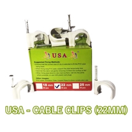 CABLE CLIPS - 22MM (40 PCS/BOX) | Shopee Malaysia