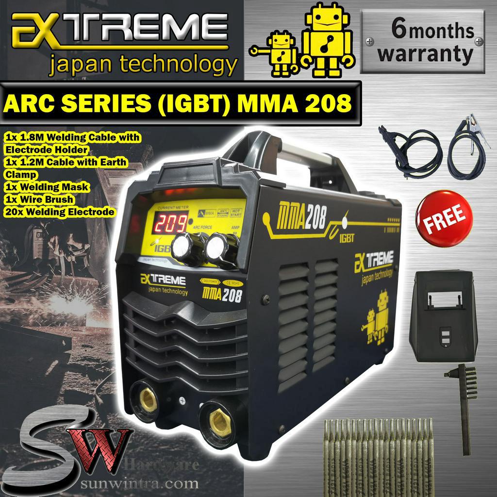 EXTREME JAPAN TECHNOLOGY MMA208 INVERTER WELDING MACHINE ARC WELDING ...