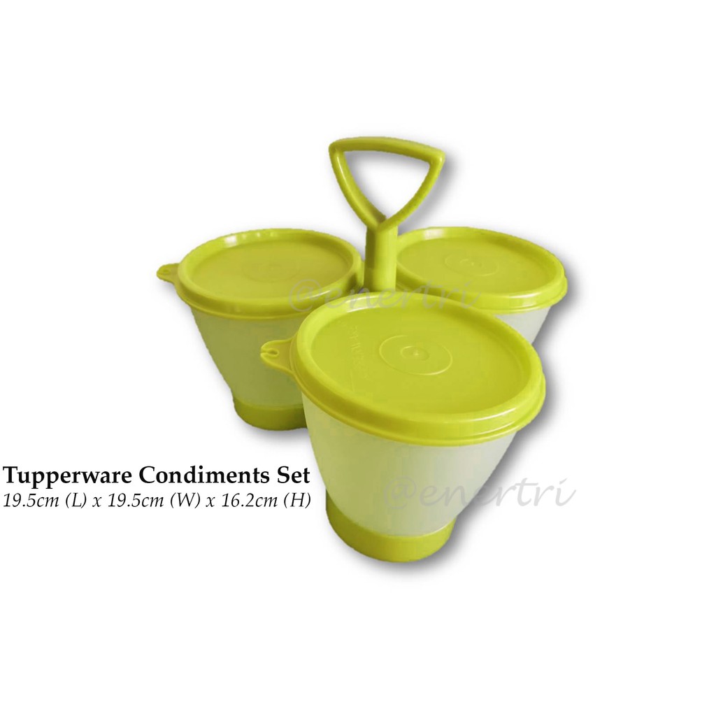Tupperware Detachable Kitchen Condiments Serving Set (Light Green ...