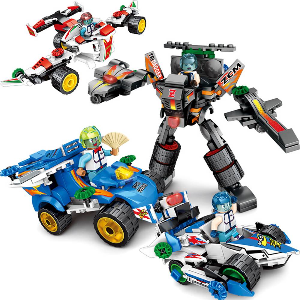 Sembo 607069-607072 Robot Transform Vehicle Sport Car Building Blocks ...