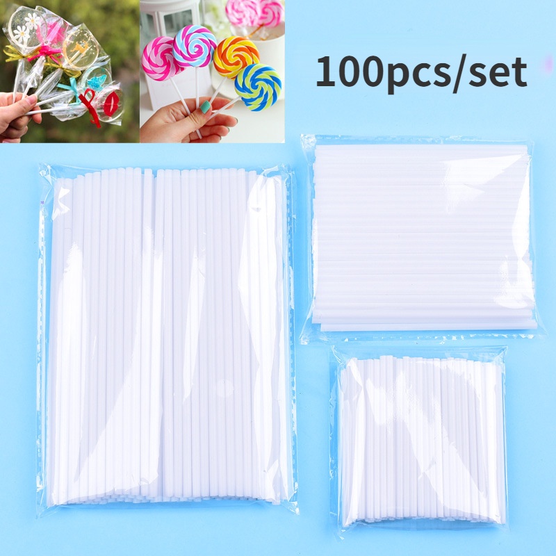 100pcs lollipop plastic stick PP candy stick candy stick lollipop stick ...