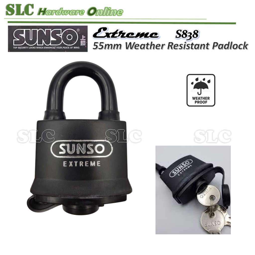 [55mm] SUNSO Extreme S838 Weatherproof Heavy Duty Padlock Weather ...