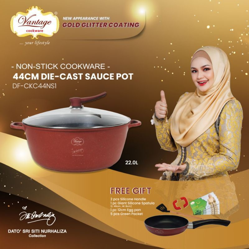 🔥HOT SALES🔥VANTAGE PERIUK RENDANG 44CM SIGN DATO SITI GOLD GLITTER ...