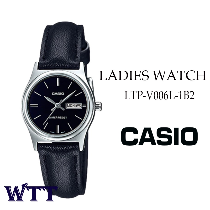 Casio Mtp V006l 1b2 And Ltp V006l 1b2 Analog Leather Couple Watch Jam Tangan Pasangan Casio 2