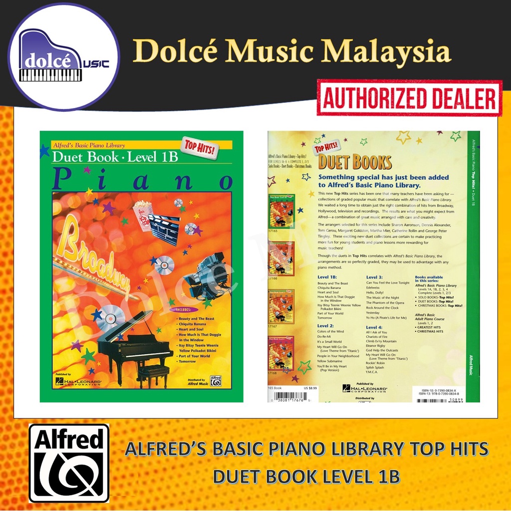 Alfred - Alfred's Basic Piano Library Top Hits Duet Book Level 1B | Shopee Malaysia