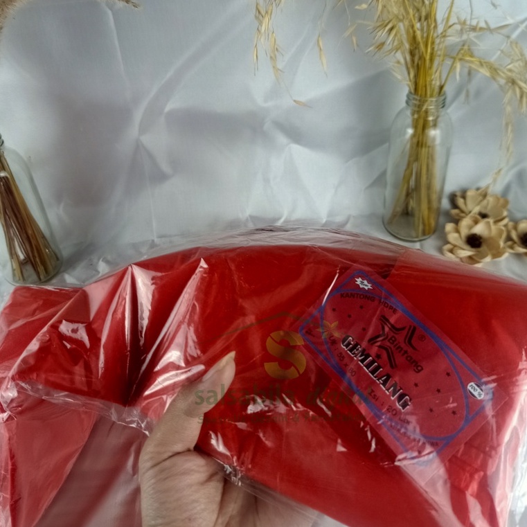 MERAH Red Plastic Bags Thick | Shopee Malaysia