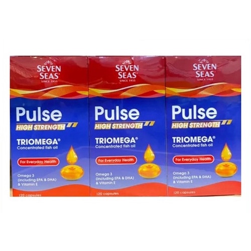 SEVEN SEAS PULSE HIGH STRENGTH TRIOMEGA CONCENTRATED FISH OIL 120'S ...