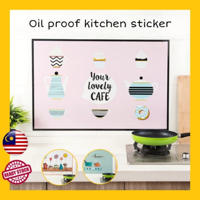 STICKER DINDING DAPUR PANTRY waterproof oilproof comel deco sticker ...