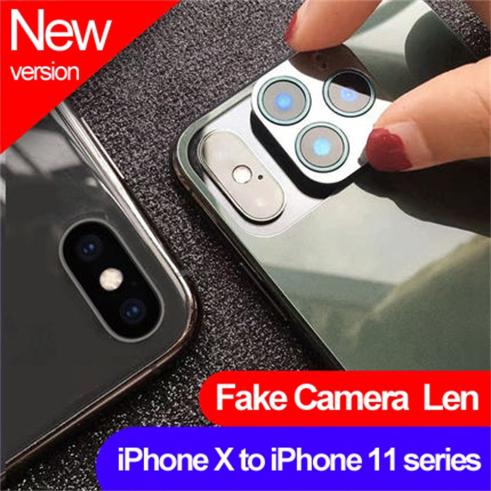 New Fake Camera Lens Back Protector Cover Glass Sticker Film for iPhone ...