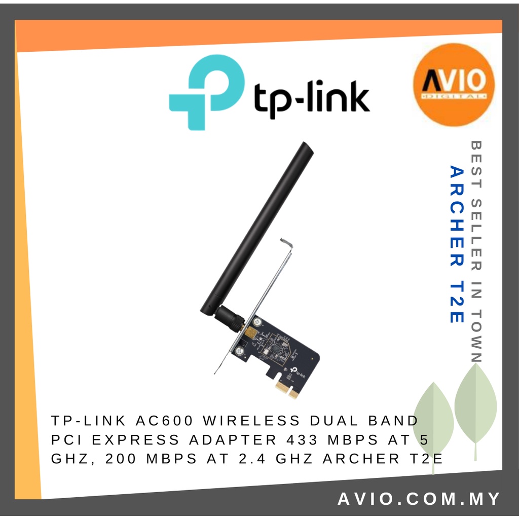 TP-LINK Tplink Archer T2E AC600 Wireless Dual Band 2.4GHz 5GHz Speed MU ...