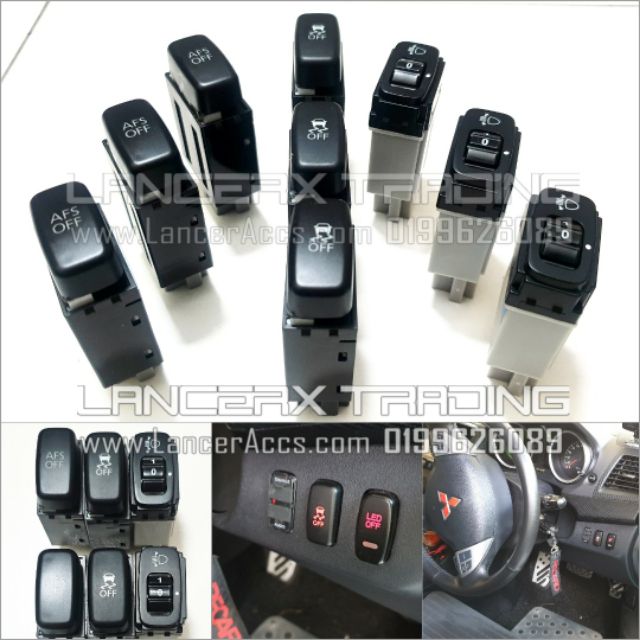 Various Button Switches Mitsubishi Lancer Inspira Evo10 PnP or Display ...