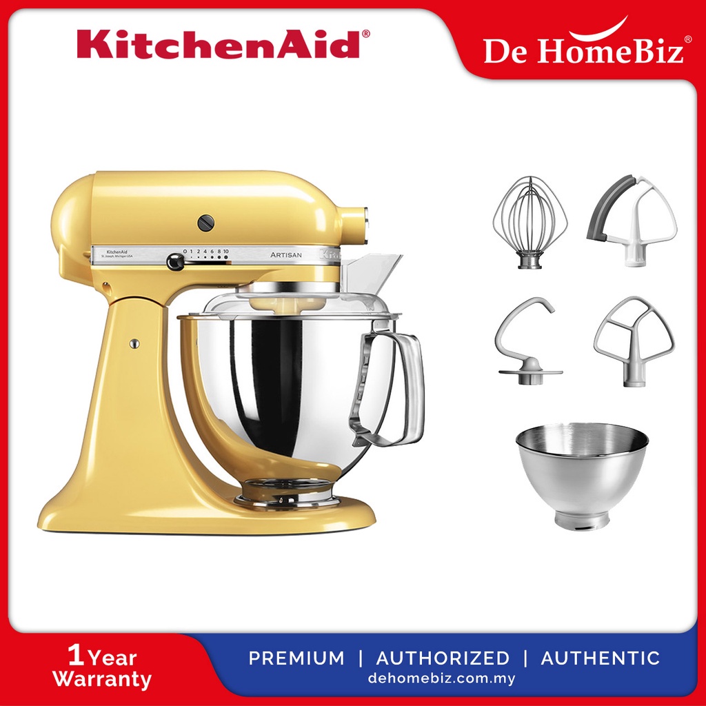 KitchenAid Stand Mixer 5KSM175PSBMY Artisan 4.8L Tilt-Head Twin Bowl ...