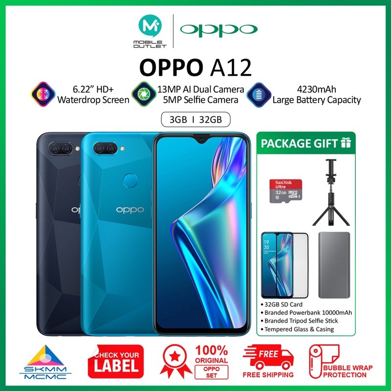 OPPO A12 3GB/32GB (Original OPPO Msia) | Shopee Malaysia
