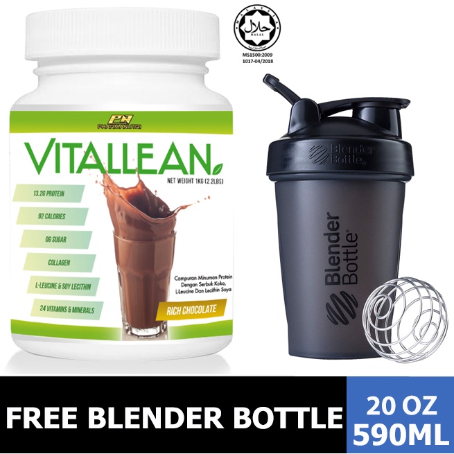 VitalLean @ Vital Lean Meal Replacement 1kg+ BlenderBottle 590ml Shaker ...
