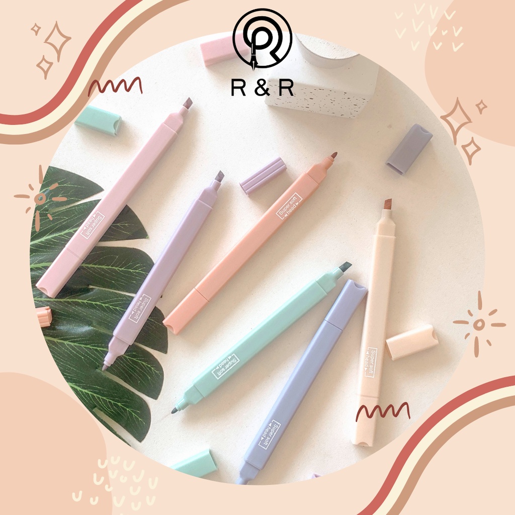 【R&R】6PCS Highlighter Pen Highlight Highlighter Set Highlight Pen ...