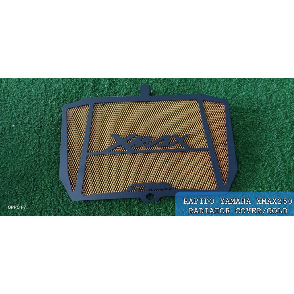 RAPIDO YAMAHA XMAX 250 RADIATOR COVER GOLD/SILVER/COVER COOLANT 100% ...