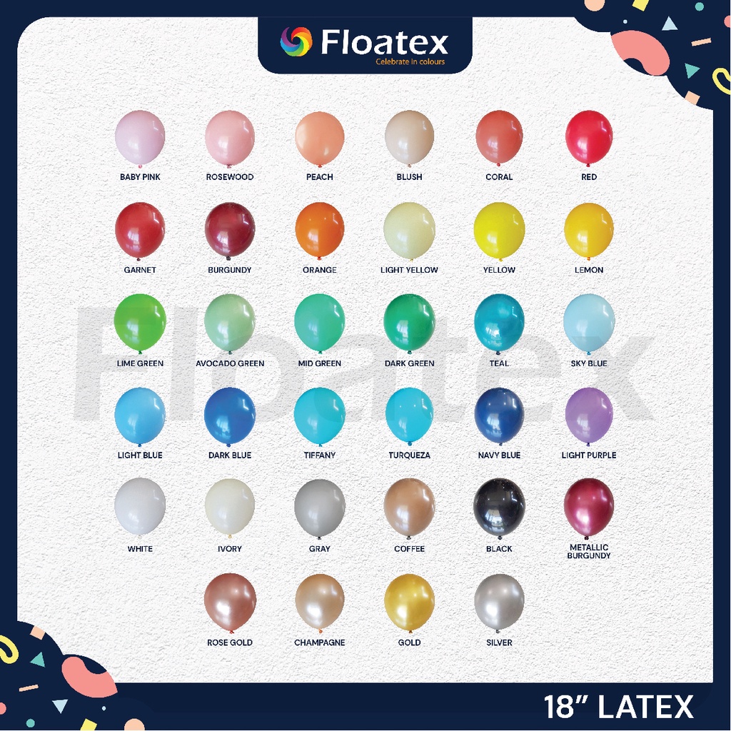 Floatex 1pcs/pack 18 Inch Round Latex Balloon Event Party Balloons ...