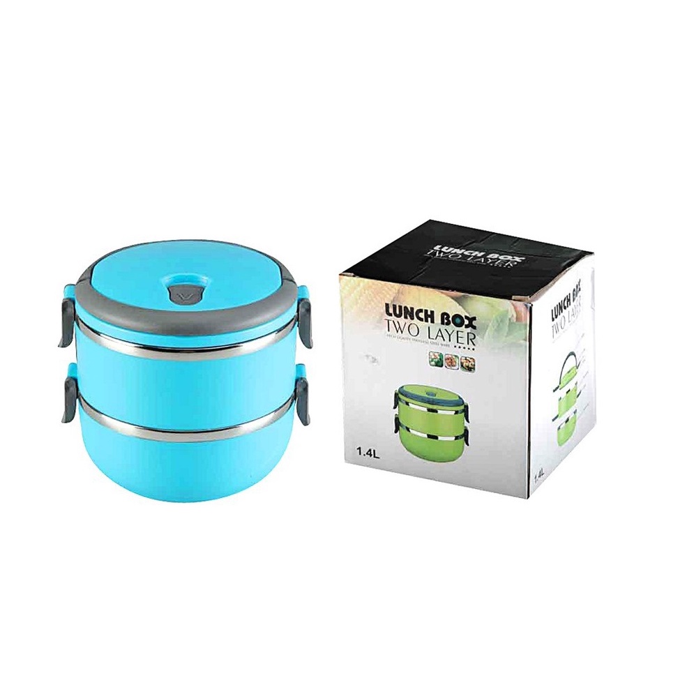 Easy Lock Stainless Steel Food Storage Lunch Box @ 2Level (Blue ...