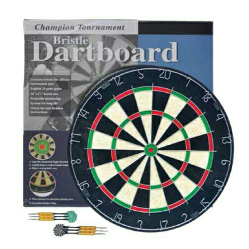 Bristle Dart Board with 6 Darts /Champion Tournament Dart Board ...