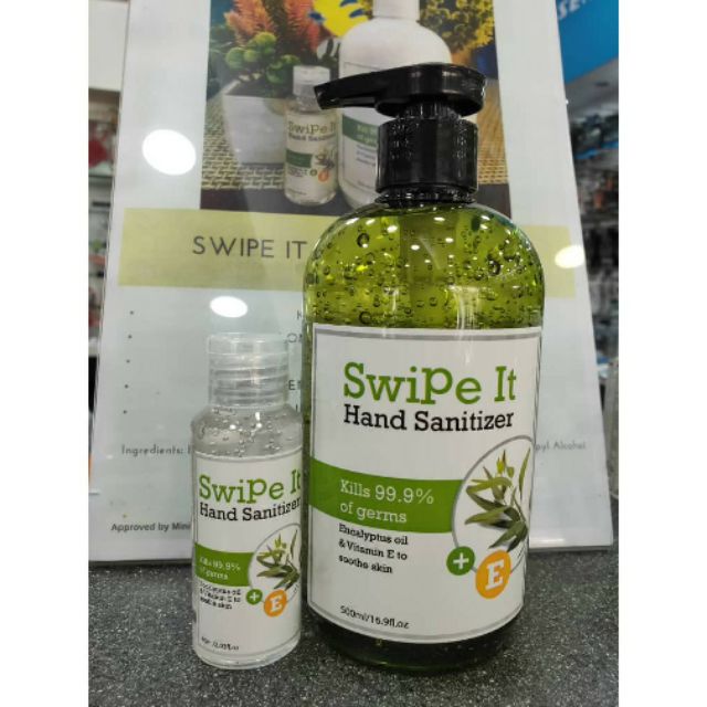 Combo Pack (60ml + 500ml) SwiPe It Instant Hand Sanitizer Kills 99.9% ...