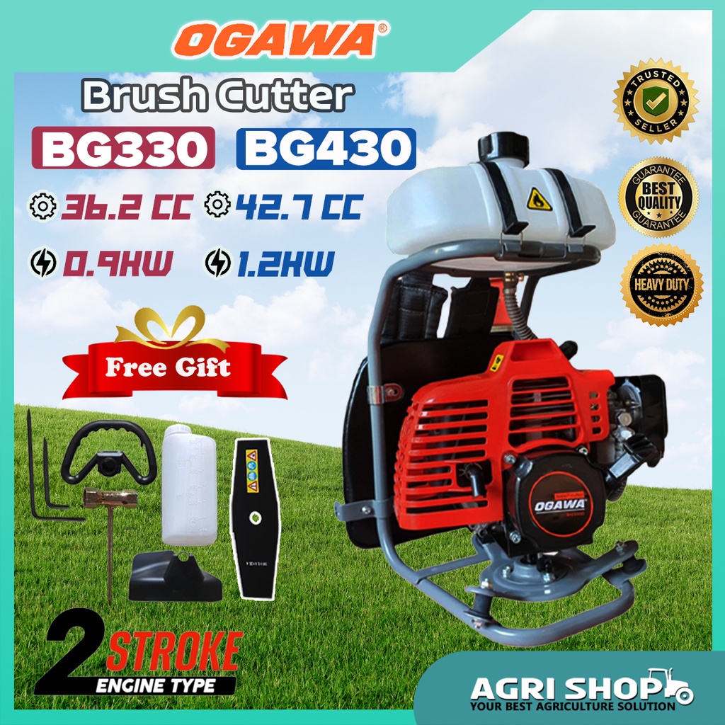Agrishop OGAWA HOZUGAWA Knapsack Brush Grass Cutter Machine BG330 ...