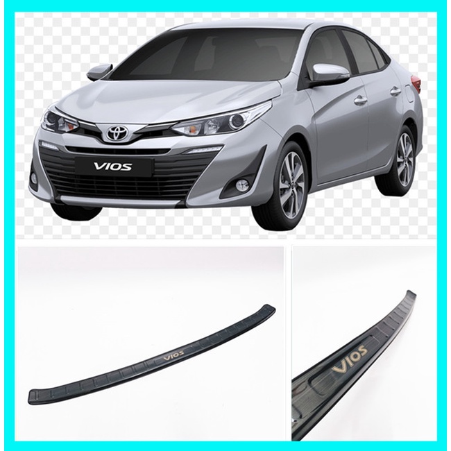 TOYOTA VIOS 2019-2021 Rear Bumper Guard Trunk Protector Stainless Steel ...
