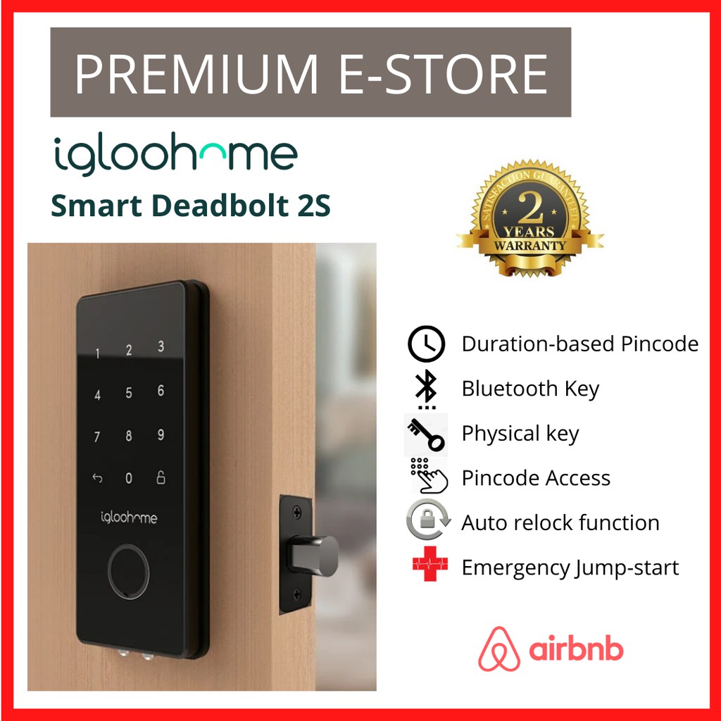 Igloohome Digital Lock / Smart Deadbolt 2S - World's slimmest deadbolt ...