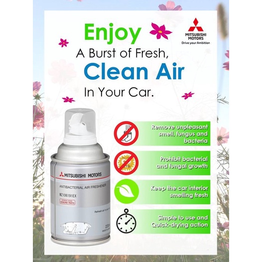 ORIGINAL MITSUBISHI MOTORS GENUINE ANTI BACTERIA AIR FRESHER SPRAY ...