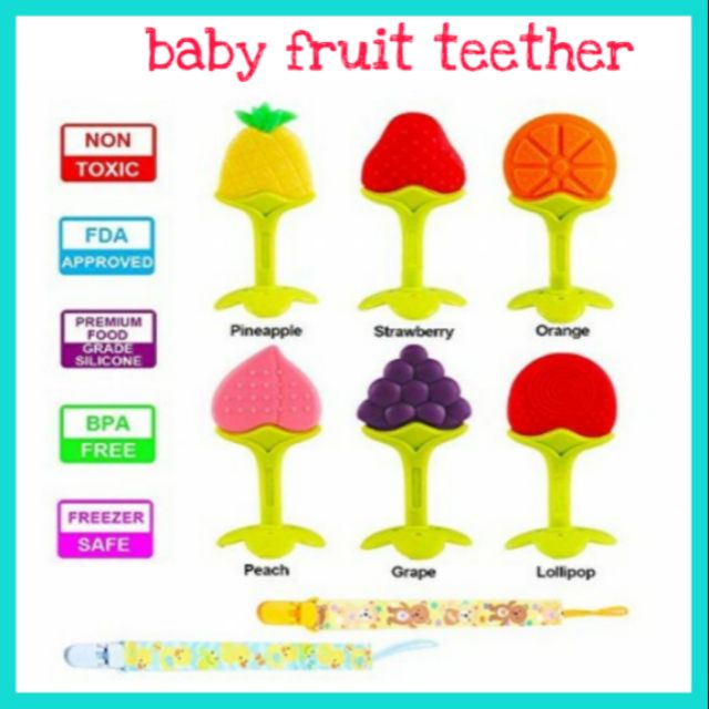 BABY SILICONE FRUIT TEETHER/BABY TEETHER | Shopee Malaysia