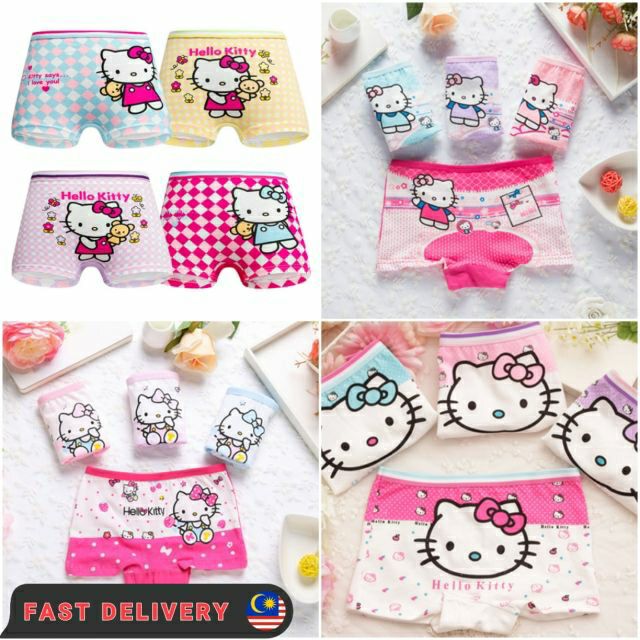 Ready Stock 🇲🇾 4 Pcs Underware Kids Girl Cotton Innerwear High Quality ...