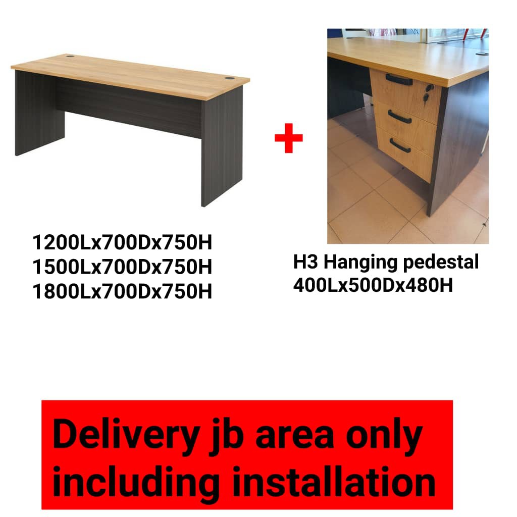 MP3 Standard Table + H3 Hanging Pedestal / M3 Mobile Pedestal/office ...