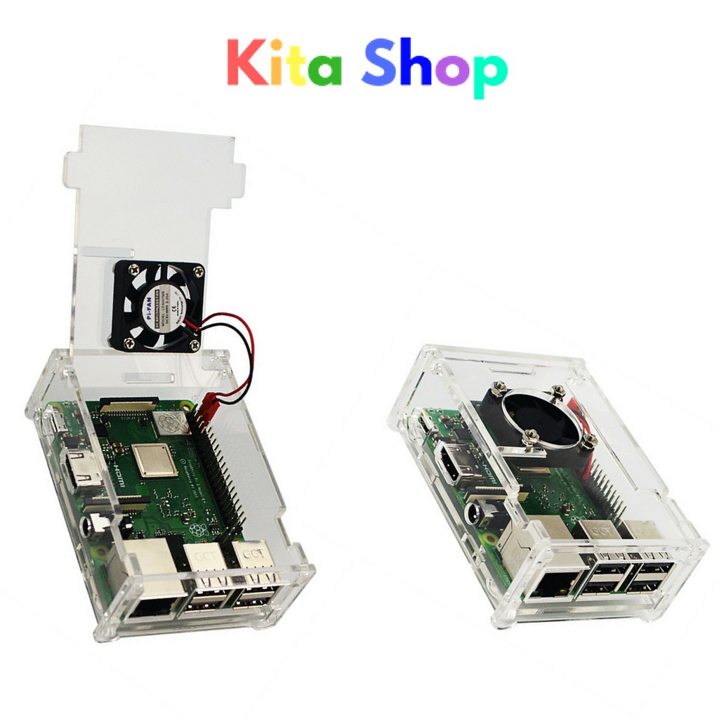 Raspberry Pi 3 Model B / B+ Acrylic Case With Cooling Fan | Shopee Malaysia