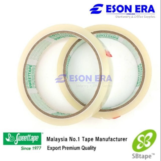 Sweettape Pioneer OPP Tape 40yard 43micron 12mm/18mm/24mm/36mm/48mm ...