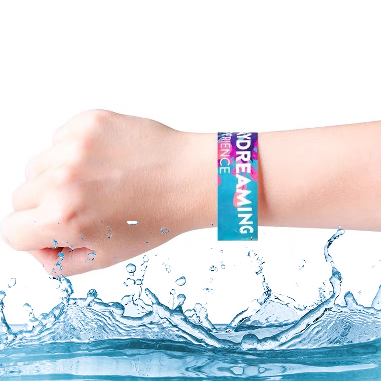 Customized wrist band sticker waterproof wristband disposable tyvek ...