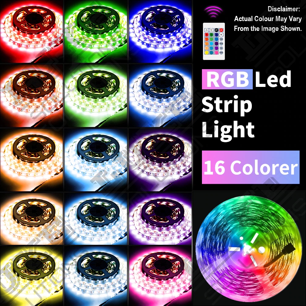 🔥Ready Stock🔥Weatherproof Waterproof 5mtr RGB LED Strip Light 5050 12V ...