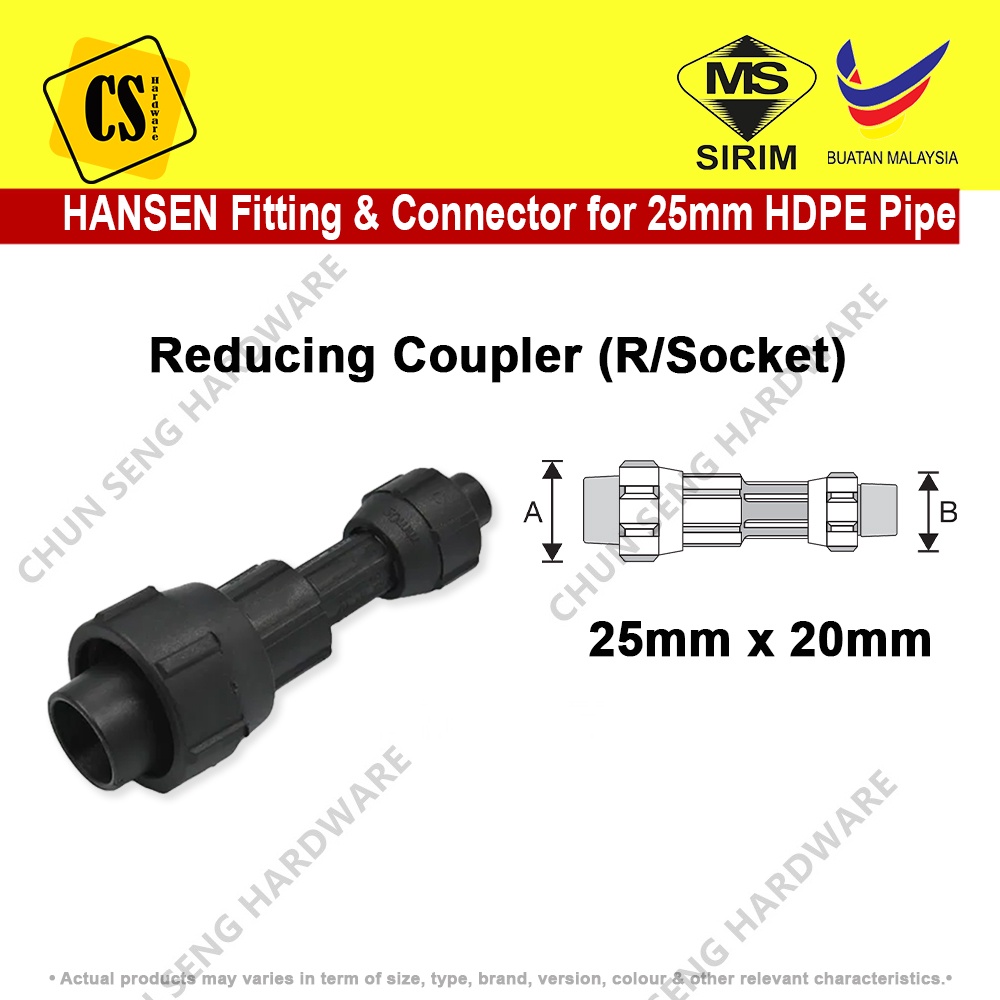 25mm HANSEN Fitting SOCKET ELBOW TEE V Socket PT Socket PT Elbow PT Tee ...