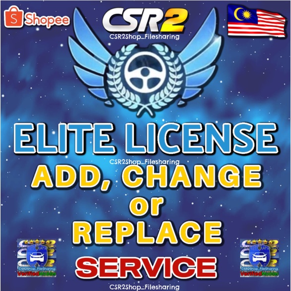 CSR2 Cheats Add/Replace Or Change Elite License on Car | Shopee Malaysia