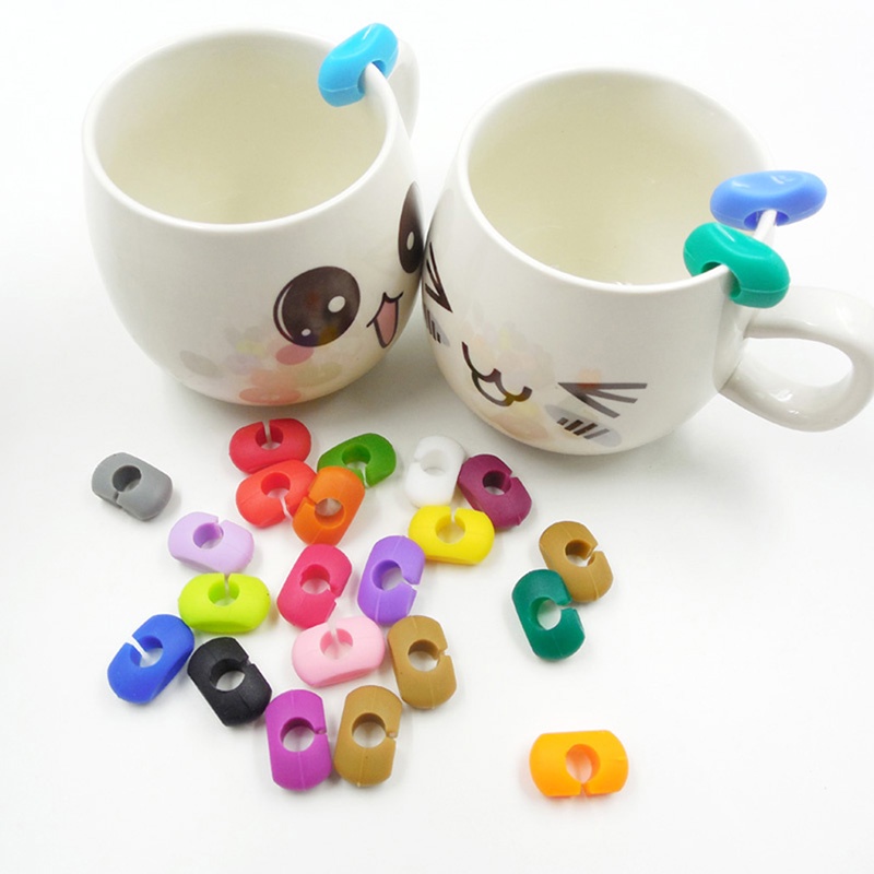 24 Pc Silicone Wine Glass Marker Creative Marker Drinking Glass Signs ...