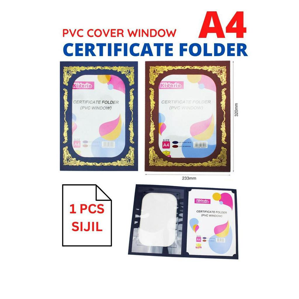 [ KCF SERIES ] A4 CERTIFICATE FOLDER WITH PVC COVER WINDOW (1'S ...