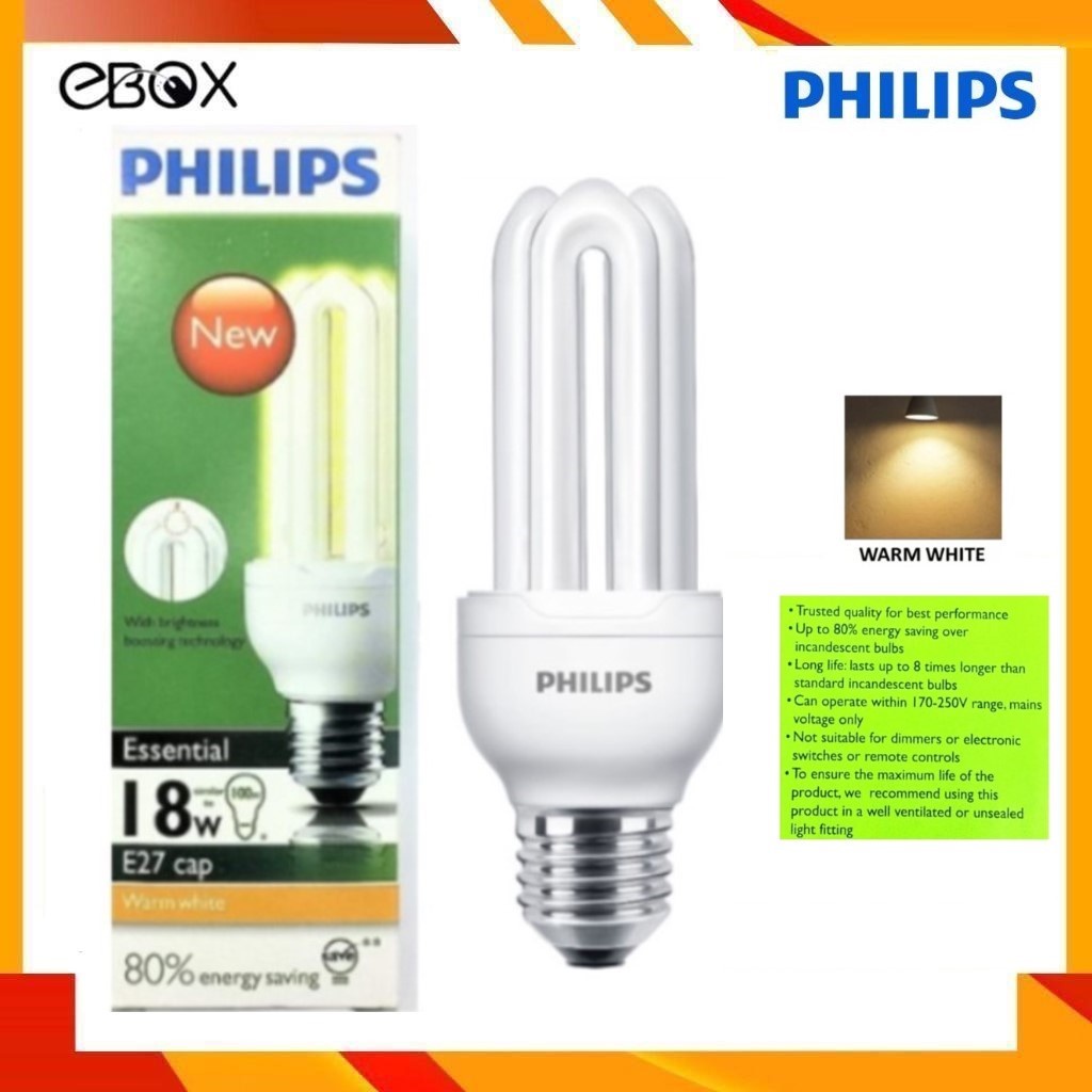 PHILIPS 18W PLCE TUBE (Warm White) | Shopee Malaysia