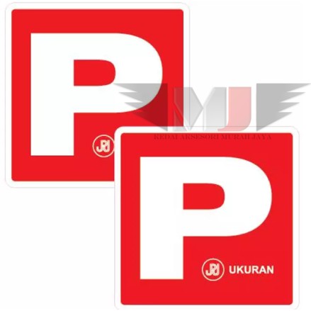 P LICENSE WINDOW STICKER FOR CAR 1 pair (2pcs) | Shopee Malaysia