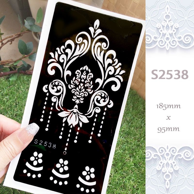 [Malaysia Stock] 24 Template Inai Pengantin Sticker Inai Henna Bride ...