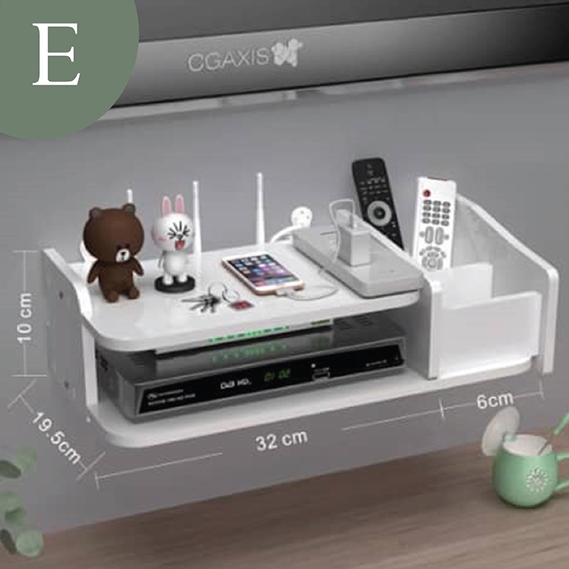 TV wall set top box rack wifi router storage living room wall hanging ...