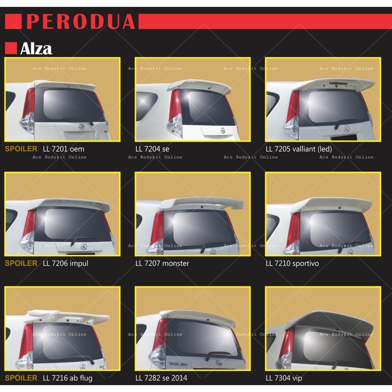 Perodua Alza Spoiler 2010-2019 | Shopee Malaysia