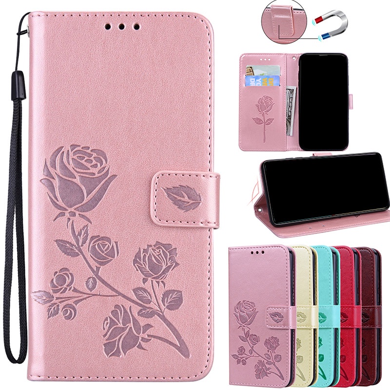 Leather Flip Wallet Case For Oppo A38 A18 A17 A17k A58 A78 A16 A16k A54